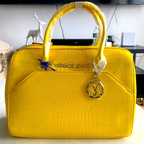 Versace Jeans Collection | Bags | Yellow Versace Jeans Purse | Poshmark
